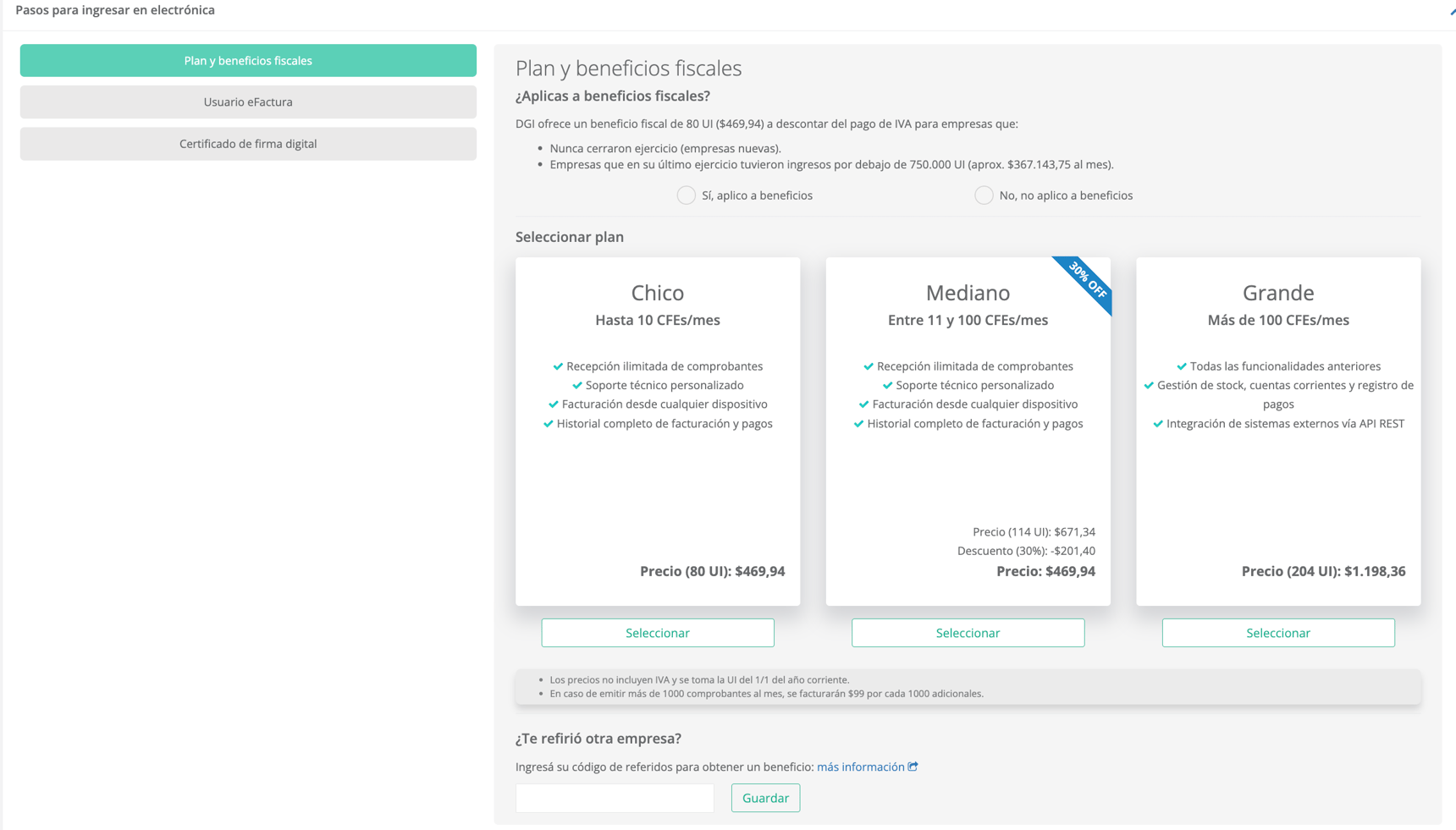 Beneficio de referidos